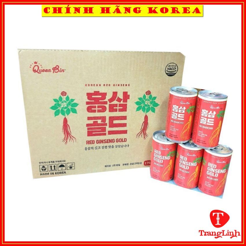 Nước hồng sâm Lon hàn quốc chính hãng, thùng 30 lon x 175ml - Nước sâm Lon giúp hồi phục sức ...