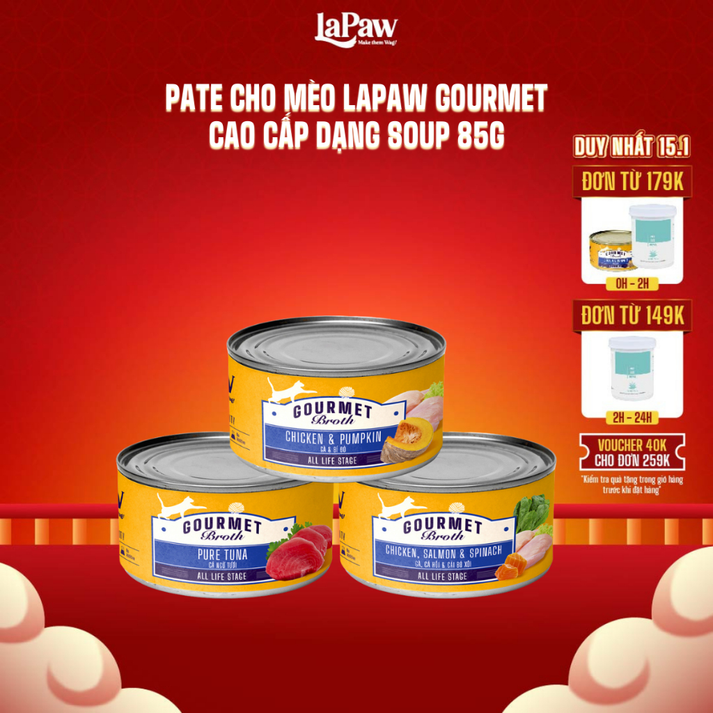 laPaw Gourmet Pate cho mèo cao cấp dạng soup hộp 85g | Shopee Việt Nam