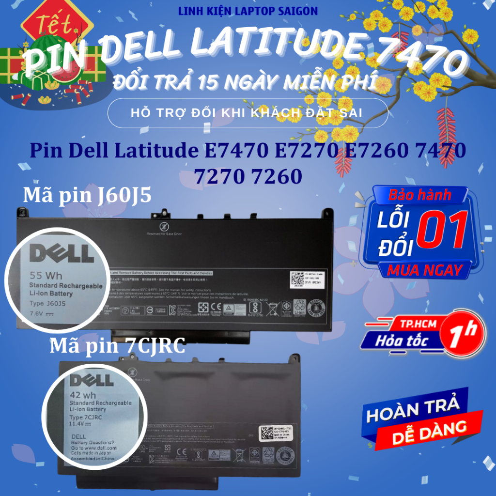 Pin DELL J60J5 ZIN Pin Dell Latitude E7470 E7270 E7260 7470 7270 7260 ...