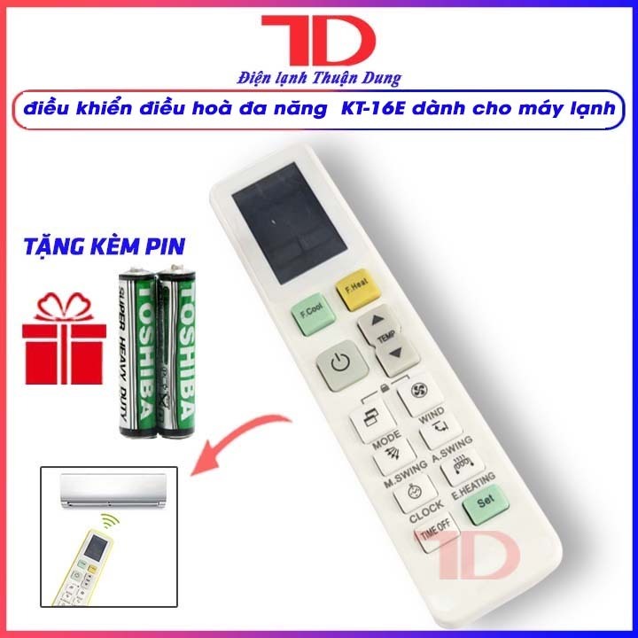 Remote máy lạnh đa năng ChungHop K-1028E, điều khiển dành cho điều hòa ...
