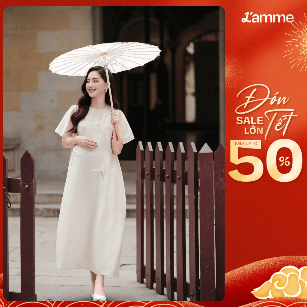 Váy bầu, đầm bầu JAMIE Dress dáng suông chum tay cánh tiên che khuyết ...