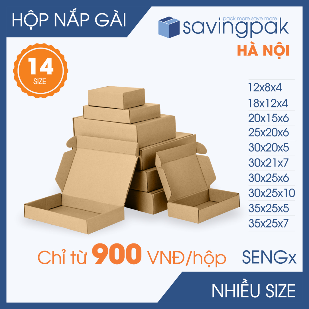 SENG - 20 Hộp carton nắp gài đóng hàng giá rẻ - Size trung lớn - Hộp ...