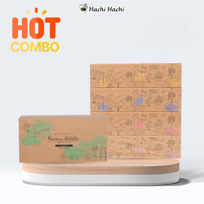 Combo 1 lốc 5 hộp khăn giấy ăn Nhật Bản dai mịn Ellemoi 2 lớp - Hachi Hachi Japan Shop | Shopee ...