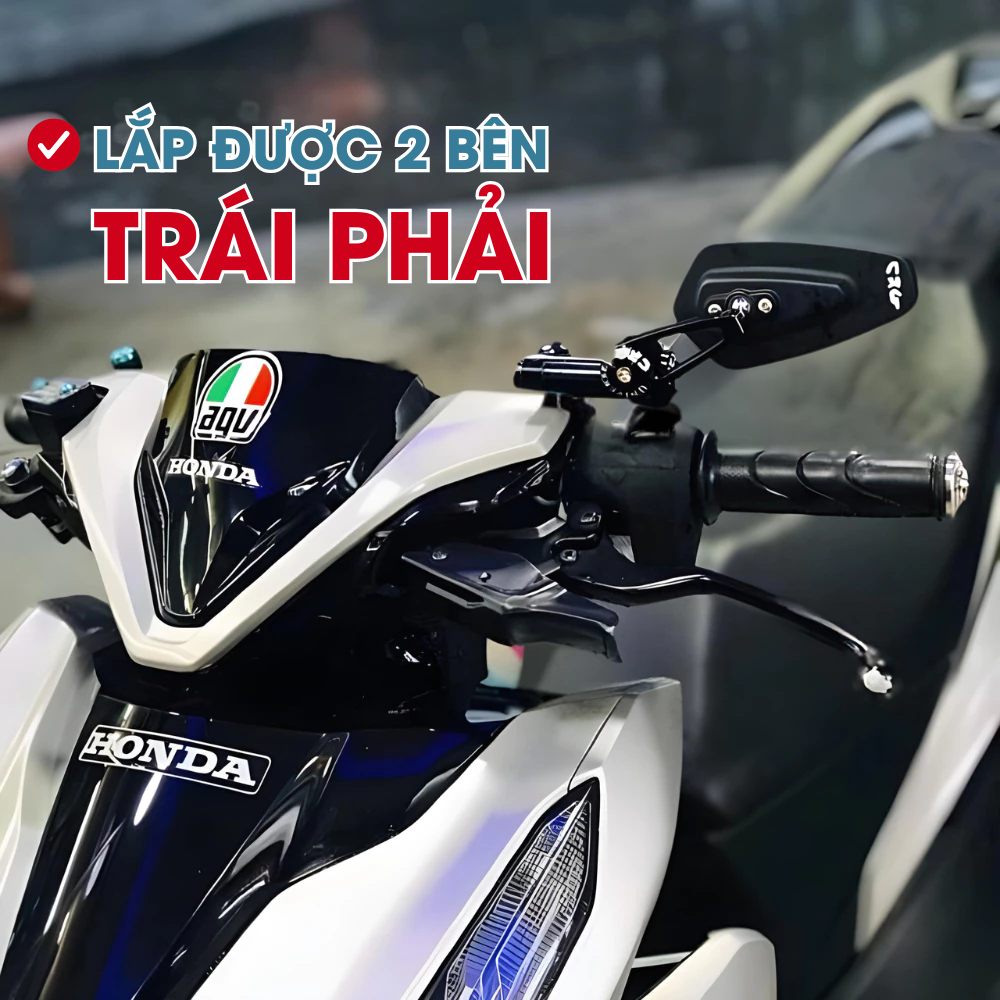 Gương Kính Chiếu Hậu Xe Máy Mẫu CRG Gắn Chân Kính Cho Các Dòng Xe Vario, SH, AB, Vision, Vespa ...