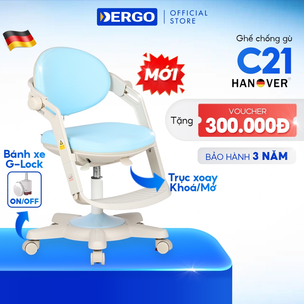 [Voucher 300K] Ghế Ngồi Học Chống Gù Cao Cấp DERGO Hanover Apollo C21 ...