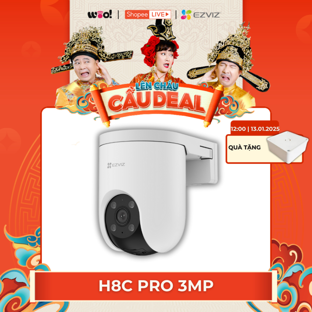 Camera wifi ngoài trời Ezviz H8c PRO 3MP 2K chính hãng, xoay 360, đàm thoại, màu đêm | Shopee ...