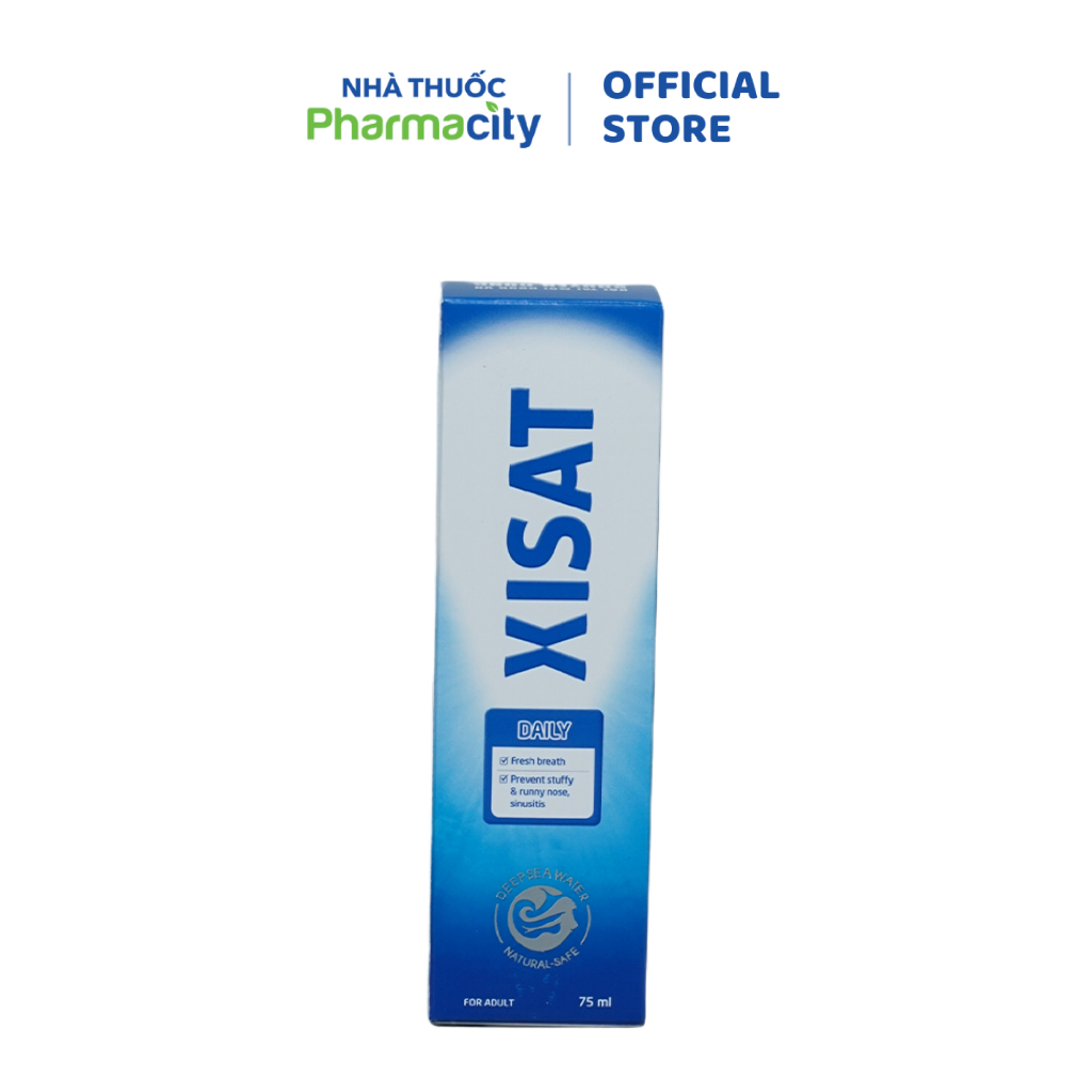 Dung dịch Xisat xịt thông mũi muối biển màu xanh dương (chai 75ml ...