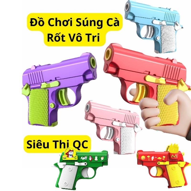 [Súng Vô Tri] Đồ Chơi Súng Cà Rốt Vô Tri In 3D M1911 Cho Bé 😍 Dao Cà ...