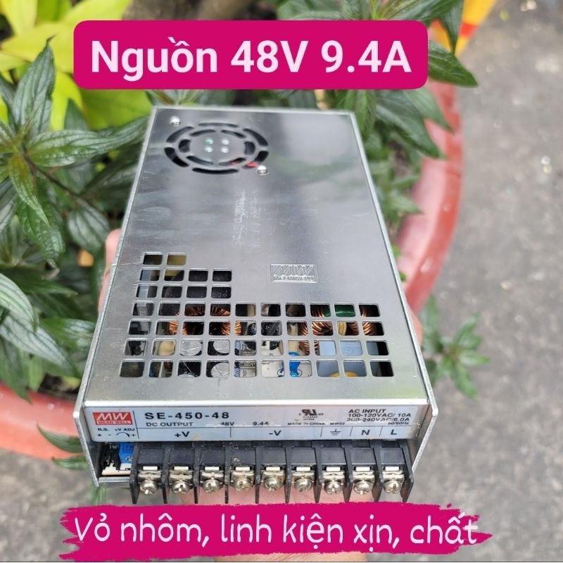nguồn 48V 7.3A tháo tủ, nguồn MEAN WELL SE-450- 48 & NES-350-48 còn đẹp, hoạt động tốt bao xài ...