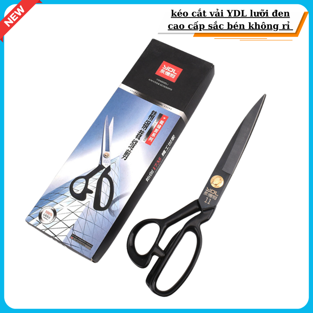 kéo cắt vải YDL lưỡi đen cao cấp sắc bén không rỉ [9inh-10inh-11inh ...