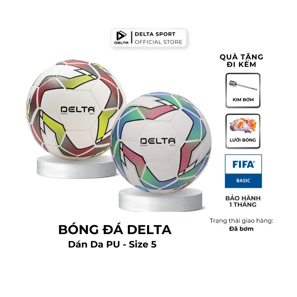 Bóng Đá DELTA CAMPO Semi 5D Size 5 Dán Ép Nhiệt Da PU Hàn Quốc Chống ...