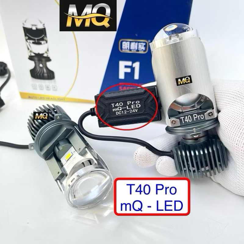 Đèn Pha Bi Cầu T40 Pro mQ-LED H4 Lắp Ô tô Xe Máy Pha Bi Cầu Chống Chói ...