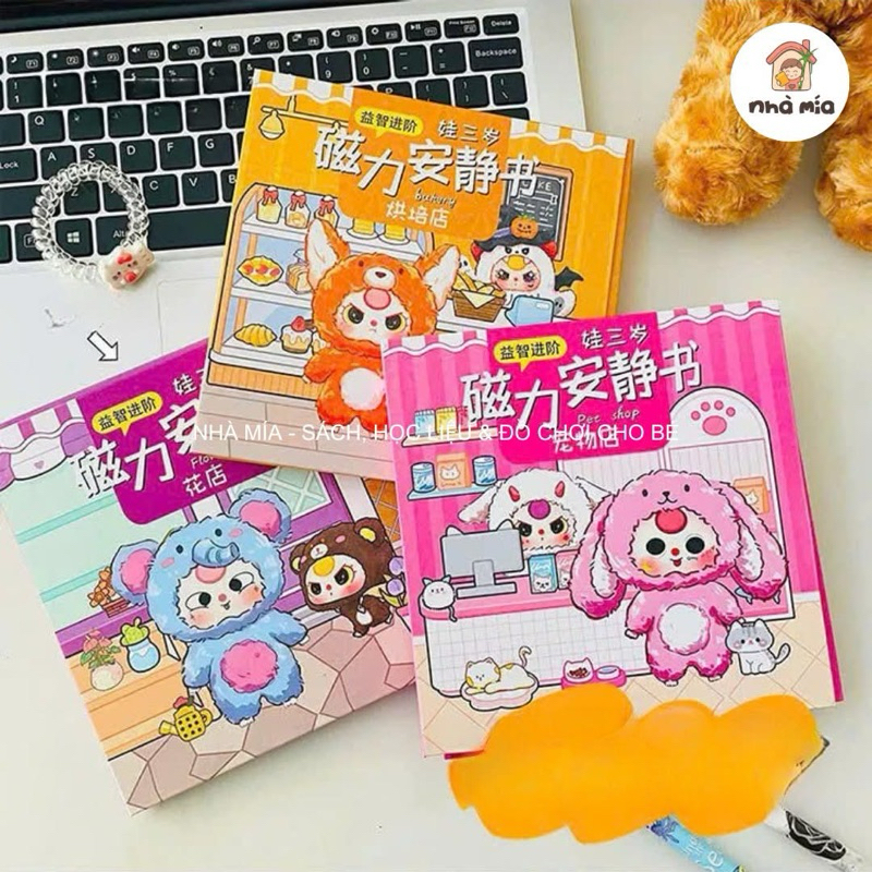 Sách nam châm babythree sách dán sticker Sanrio, sticker Kuromi 3D ...