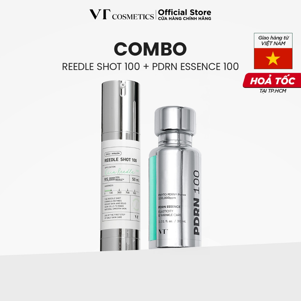 [Combo] Tinh chất vi kim VT Reedle Shot 100 & Tinh chất dưỡng da VT PDRN Essence 100 | Shopee ...