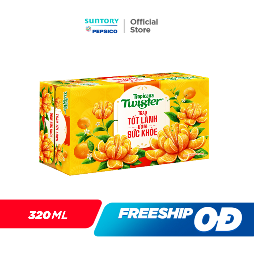 [HỎA TỐC][Live] Thùng 24 Lon Nước Trái Cây Twister Cam (320ml/lon) | Shopee Việt Nam