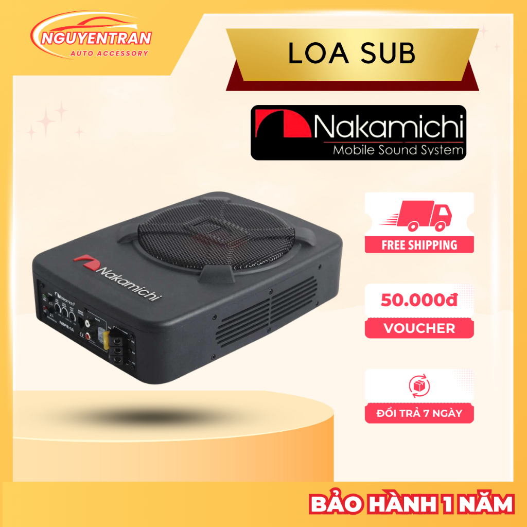 Loa sub Ô Tô NAKAMICHI NBF 8.1A – Sub Gầm Ghế, Sub Điện Thương Hiệu Nhật Bản, Âm Bass Uy Lực ...