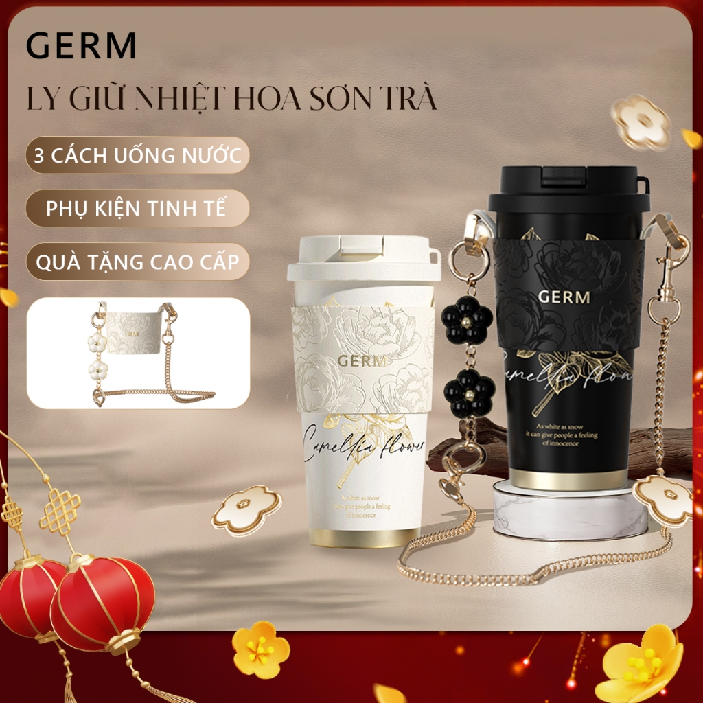 Ly Giữ Nhiệt GERM Hoa Sơn Trà 500ml - Inox 316 - Ly Giữ Nhiệt Đẹp - Quà Sinh Nhật - GE-23AW-B77 ...