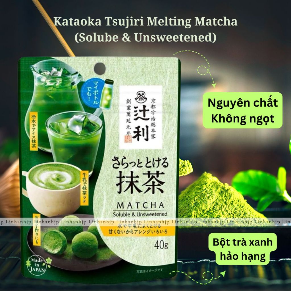 [Nội địa Nhật - Hàng sẵn] Matcha nguyên chất không ngọt Kataoka Tsujiri ...