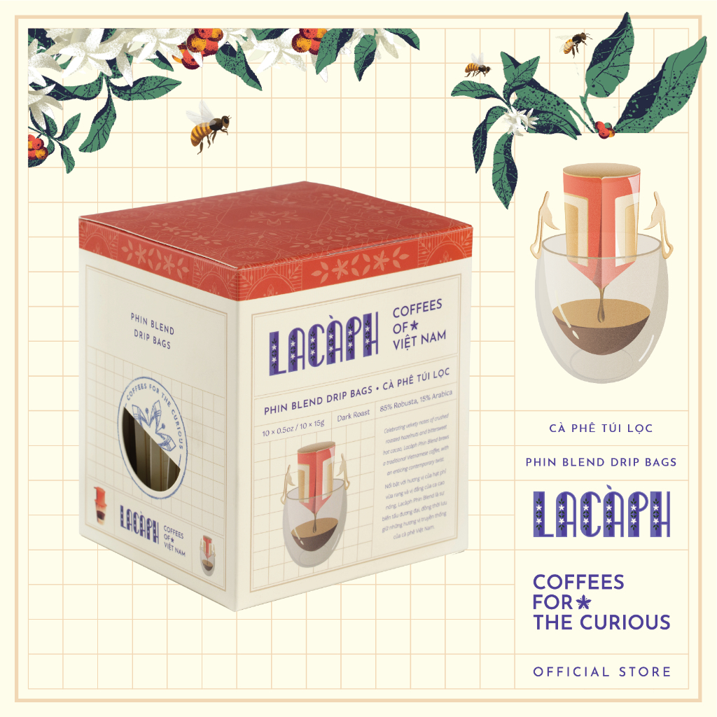 Cà phê túi lọc Lacàph Phin Blend Drip Bag - Hàng chính hãng | Shopee ...