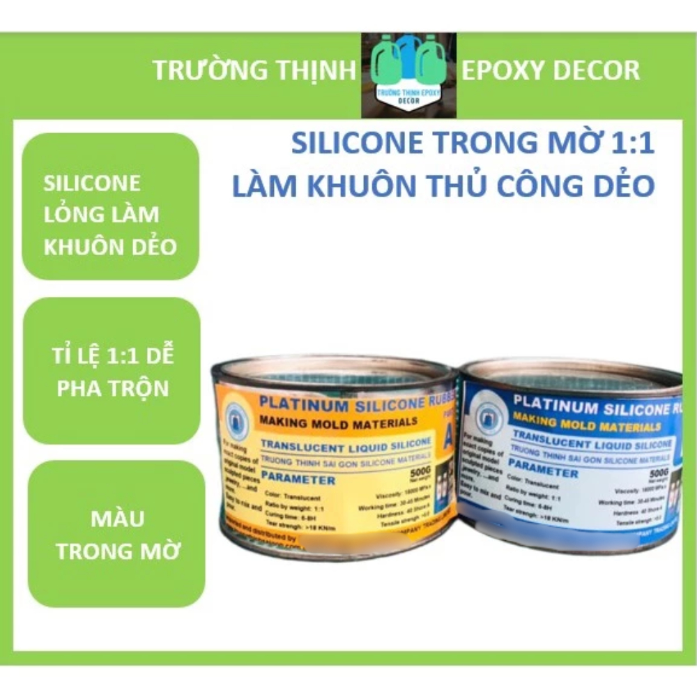 Keo Silicone Lỏng Trong Mờ 1:1 (1Kg) Chuyên Làm Khuôn Thủ Công - Trường ...