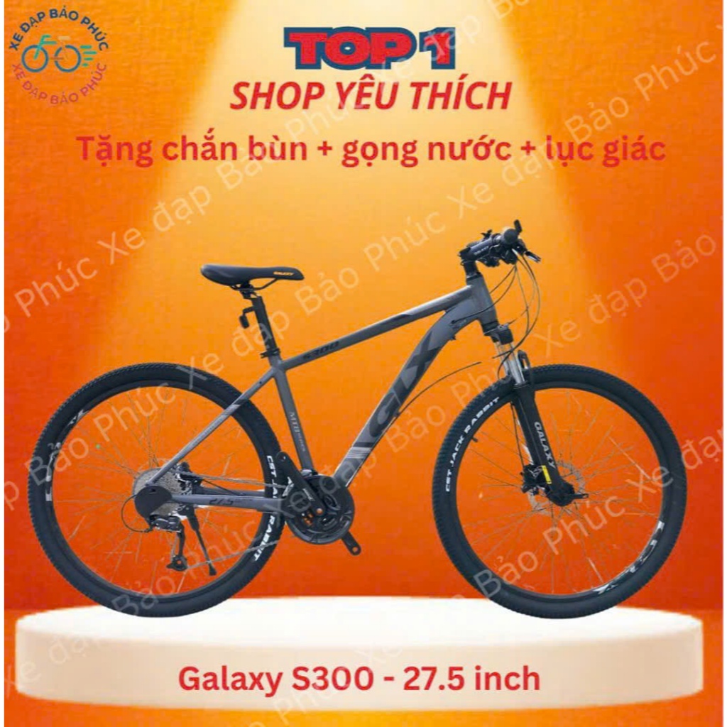 Xe đạp thể thao Galaxy S300 27,5inch(Tặng đèn + chắn bùn + giá đỡ bình ...