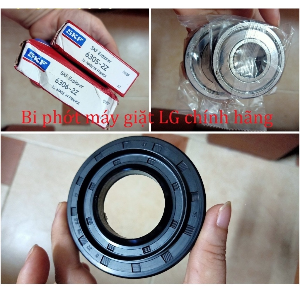 Bộ 2 bi 1 phớt máy giặt LG 8kg, 8,5kg, 9kg, 9,5kg, 10kg, 10,5kg hàng hãng | Shopee Việt Nam