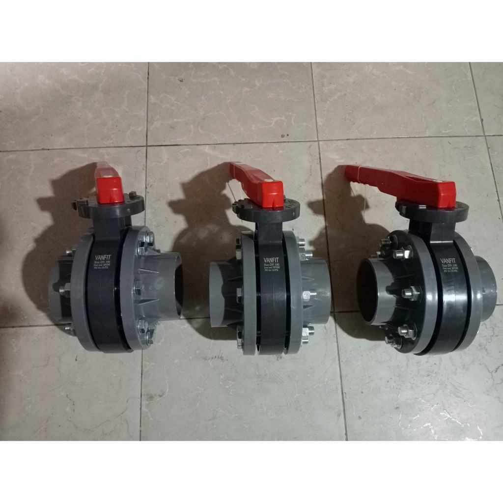 VAN BƯỚM TAY GẠT MẶT BÍCH UPVC D60 D75/76 D90 D110/114 D125/140 D160/168 D180 | Shopee Việt Nam