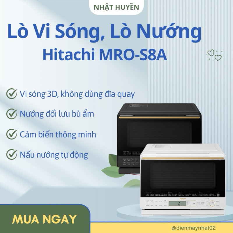 Lò Vi Sóng, Lò Nướng Nội Địa Nhật Hitachi MRO-S8A Kiêm Bù Ẩm - Nhật Huyền Điện Máy Nhật | Shopee ...
