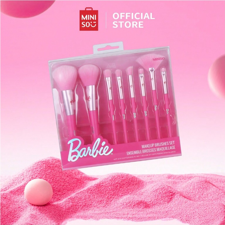 Miniso Barbie Collection Makeup Brushes Set (8pcs) | Shopee Việt Nam