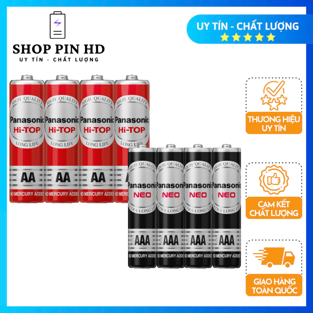 Pin AA / AAA Panasonic ( R6DT/4S - R03NT/2S ) 1.5V 100% Hàng Chính Hãng | Shopee Việt Nam