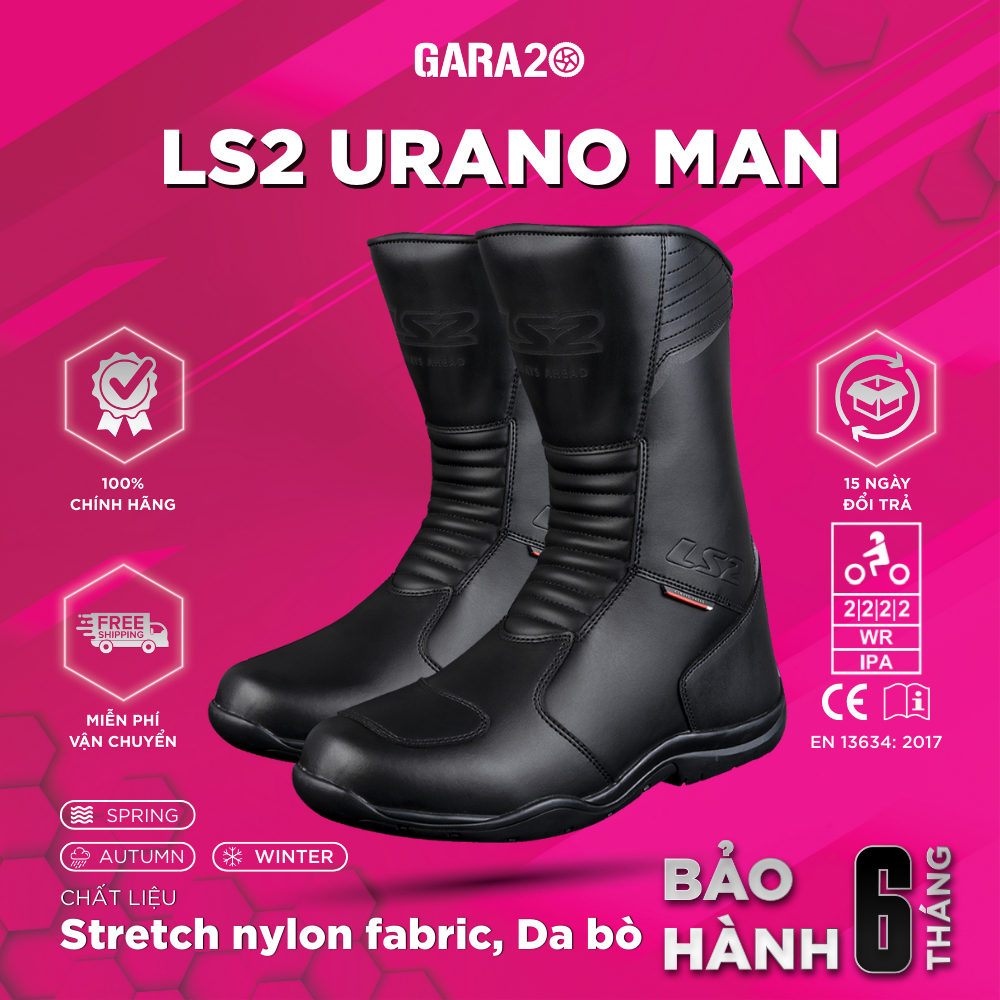 [Hàng Chính Hãng] - Giày Bảo Hộ Đi Xe Máy LS2 Urano - GARA20 | Shopee ...
