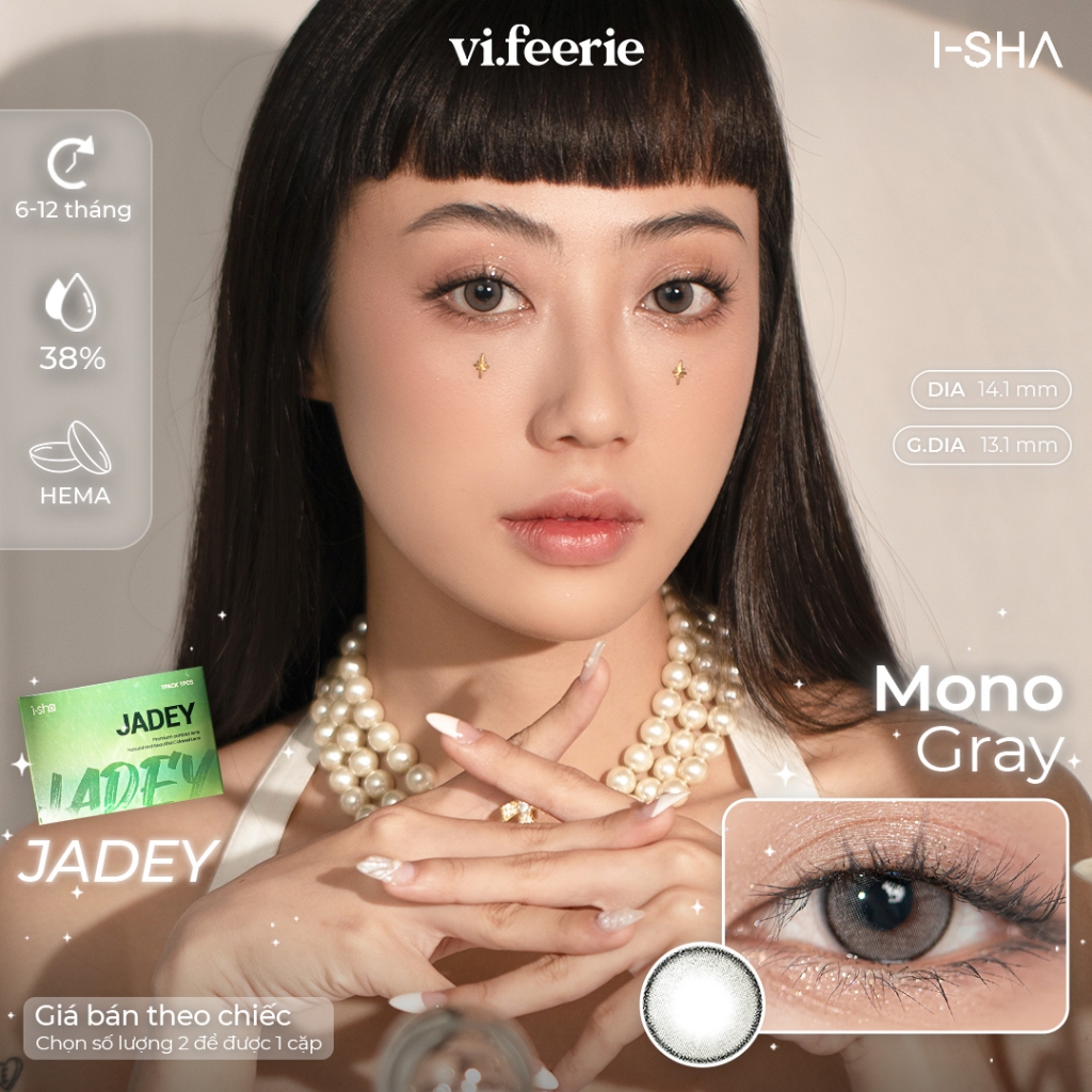 Kính áp tròng (lens) xám trong tự nhiên JADEY MONO GRAY I-SHA Lens-VF ...