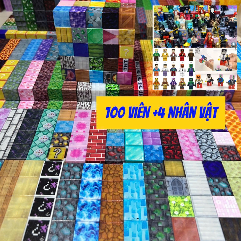 Minecraft Nam Châm Khối Xây Dựng Mô Hình - Đồ Chơi Lắp Ráp Từ Tính Cho ...