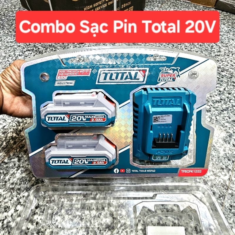 Combo bộ sạc pin Total 20V Ingco Wadfow dùng chung | Shopee Việt Nam