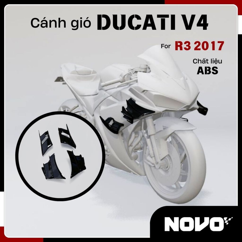Cánh Gió Ducati Superleggera V4 Cho Yamaha R3, R25 2014 - 2018 | Shopee ...