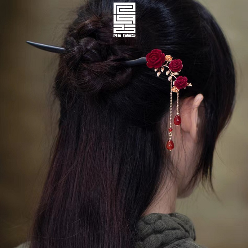 TET COLLECTION | Trâm cài tóc cổ trang hình chữ U - phụ kiện áo dài Tết Re1925 Studio TRA02 ...