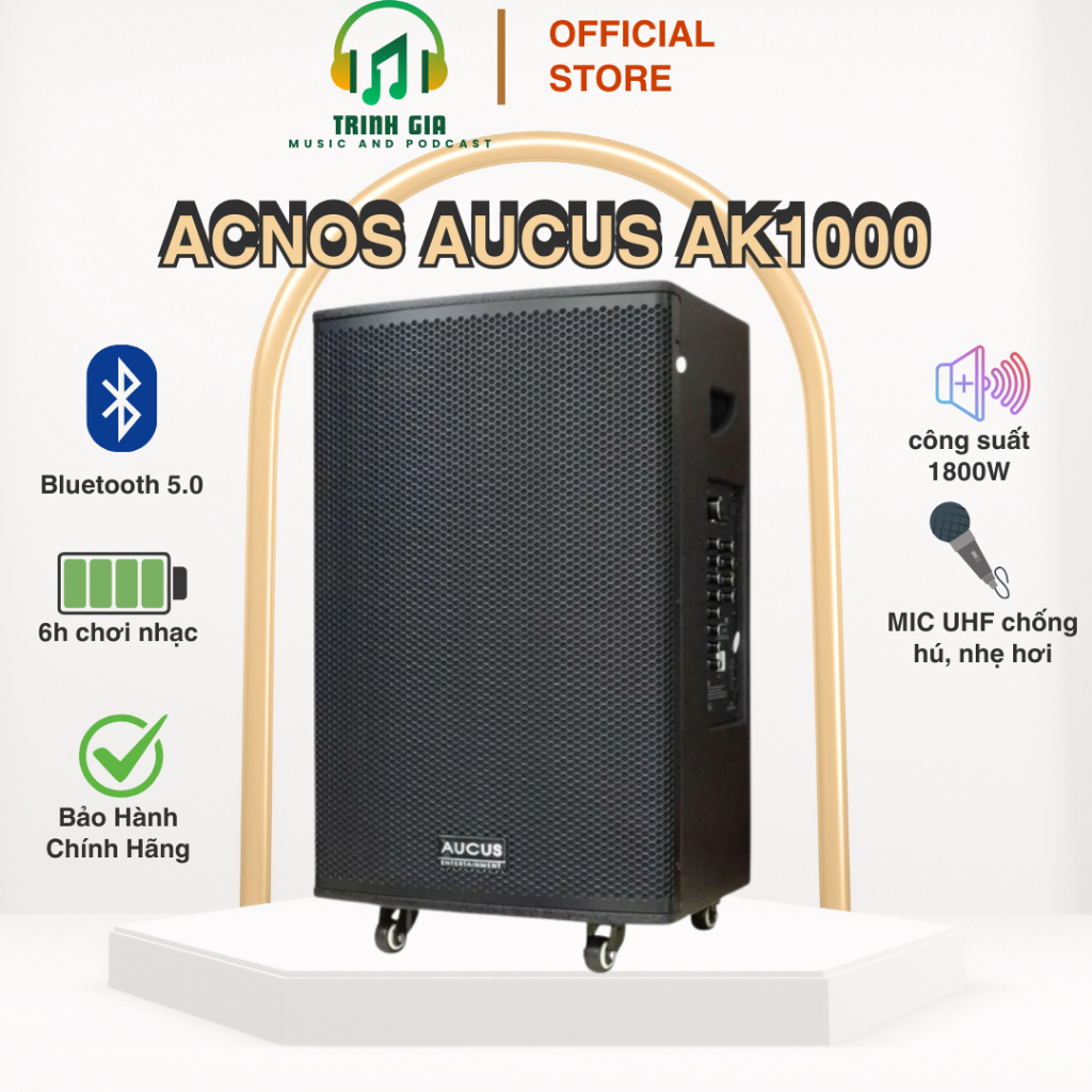Loa Kéo Karaoke ACNOS AUCUS AK1000 - 1800W - bảo hành 12th - lỗi 1 đổi ...