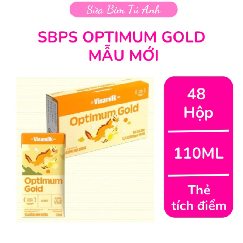 Sữa bột pha sẵn Optimum Vinamilk mẫu mới 48 hộp 110ml | Shopee Việt Nam