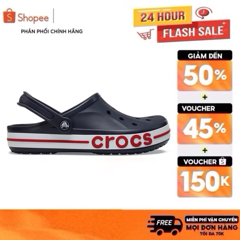 [ CHÍNH HÃNG ] GIÀY CLOG UNISEX CROCS BAYABAND - NAVY/PEPPER Bayaband | Shopee Việt Nam