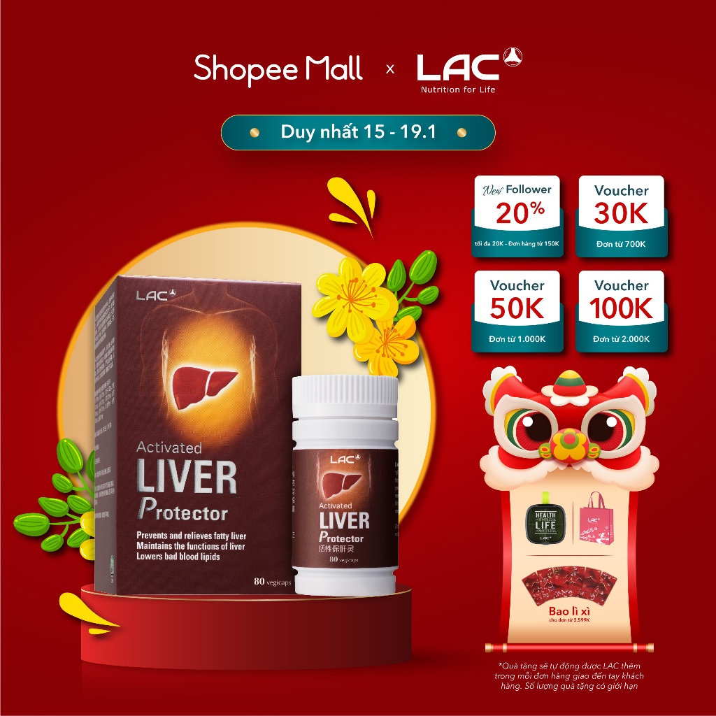 VIÊN UỐNG HỖ TRỢ NGĂN NGỪA GAN NHIỄM MỠ LAC ACTIVATED LIVER PROTECTOR ...
