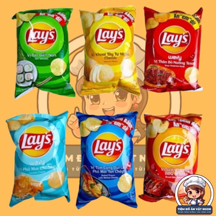 Bịch 10 Gói Snacks Khoai tây chiên Lay's Đủ Các Loại Vị | Tiệm đồ ăn ...