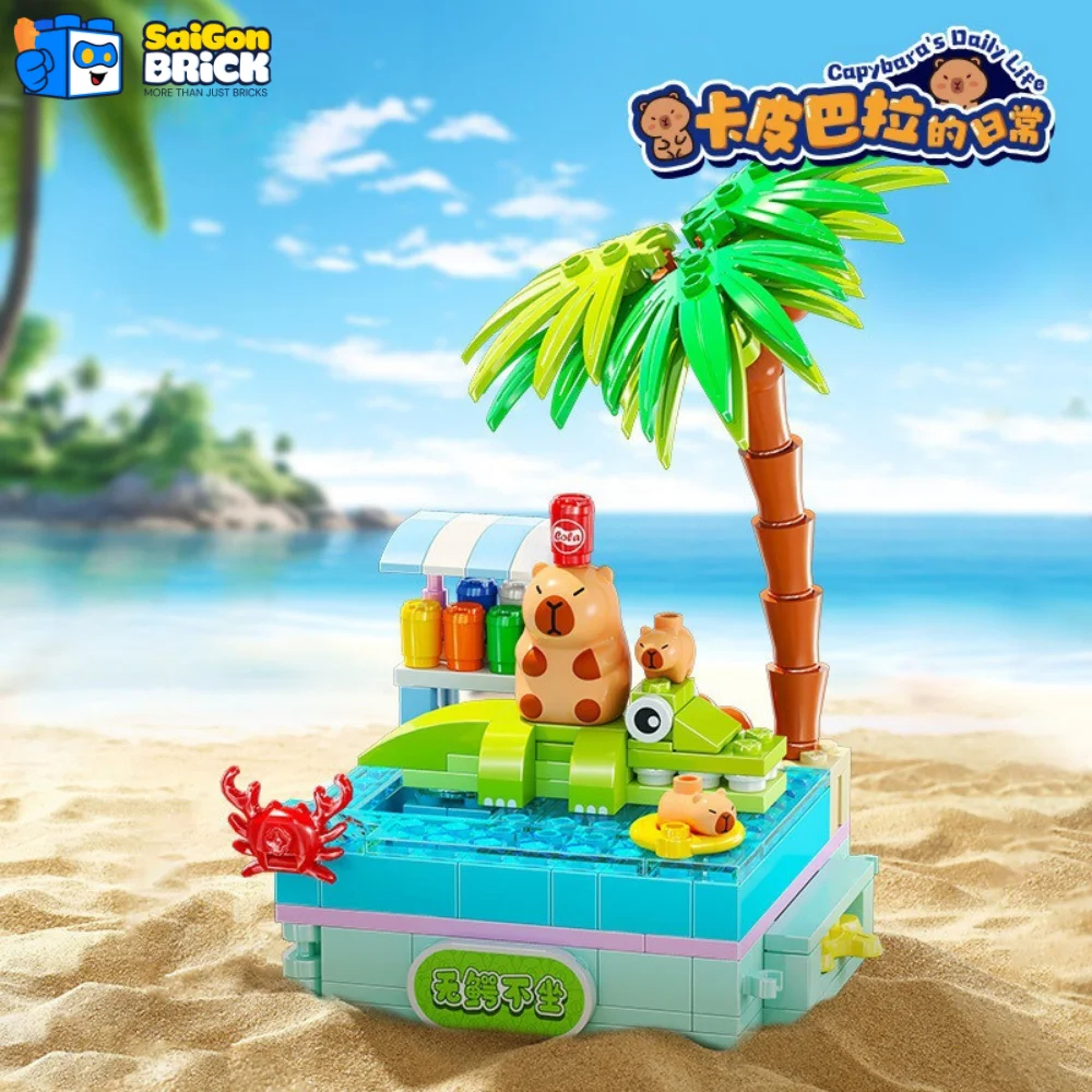 Mô Hình Lắp Ráp Capybara Đi Biển -KALOS BLOCKS 54006 – Capybara Go To ...