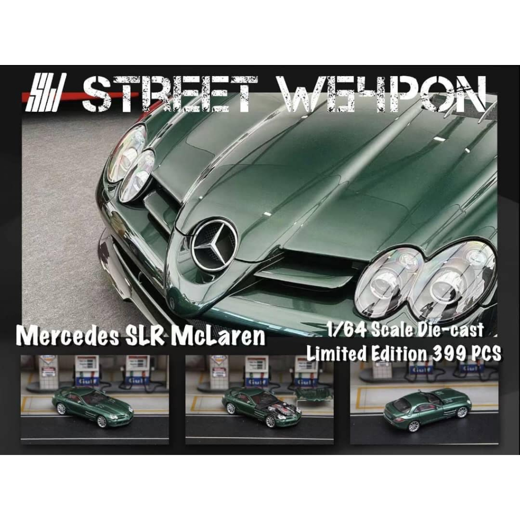 MÔ HÌNH 1:64 STREET WEAPON - Mercedes-Benz SLR McLaren Green Color ...