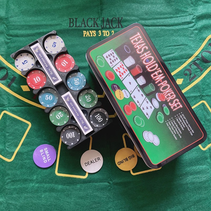 [Tết 2025] Bộ Poker Hộp Sắt Loại 100 và 200 chip có số (phỉnh poker) Hàng Nhập khẩu Cao Cấp ...
