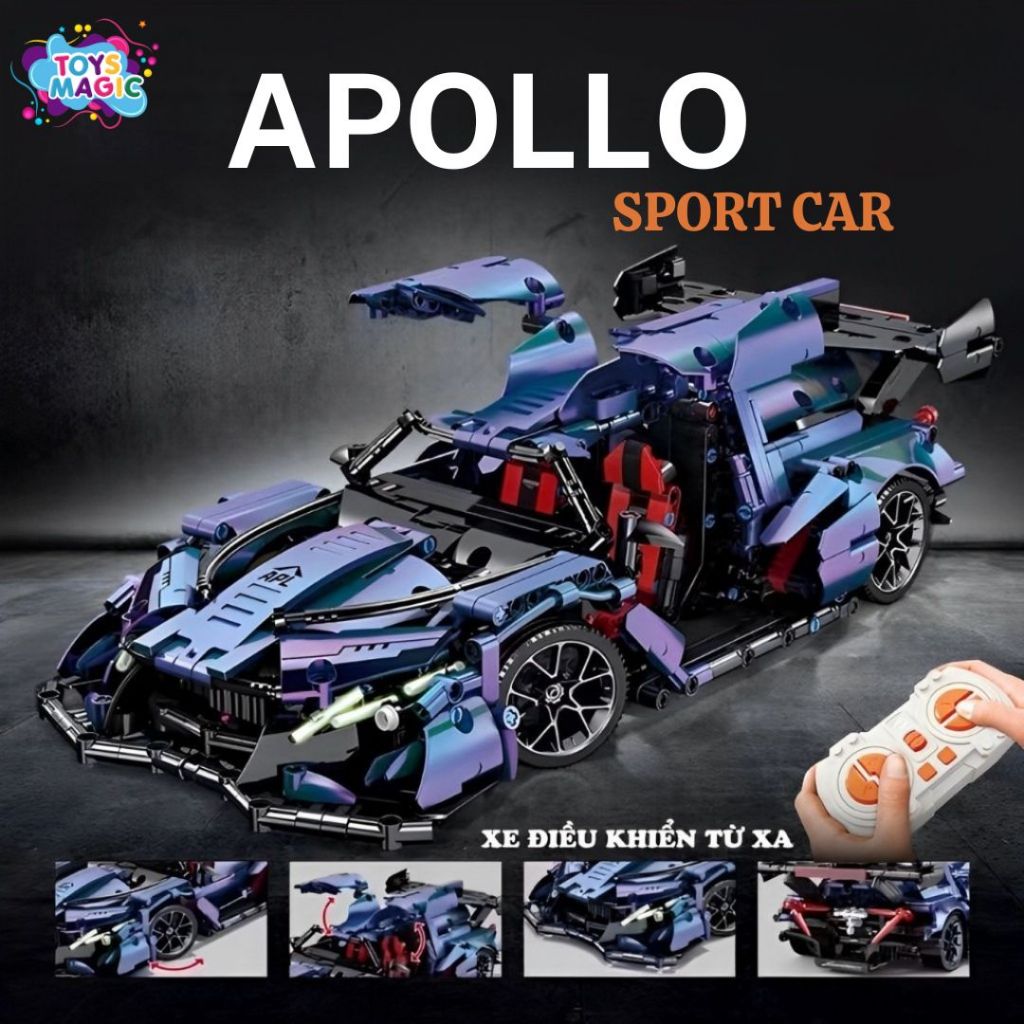 Đồ Chơi Lắp Ráp Mô Hình Siêu Xe Apollo Intensa Emnozione Điều Khiển Từ ...