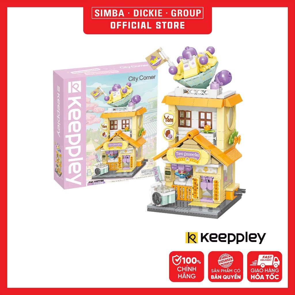 Đồ Chơi Lắp Ráp KEEPPLEY City Corner Taro Smoothie Shop Building Blocks ...