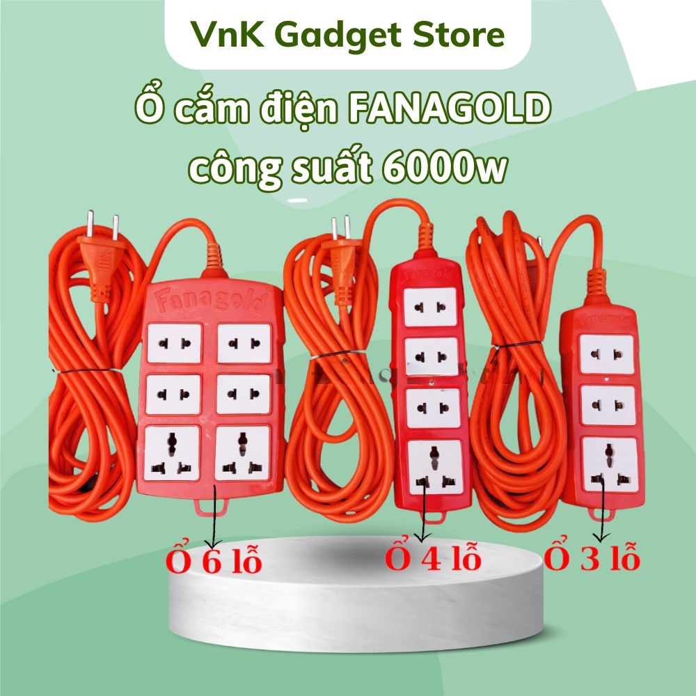 [HOẢ TỐC] Ổ cắm điện chịu tải công suất 6000W - dây dài 3m - 5m - chính ...