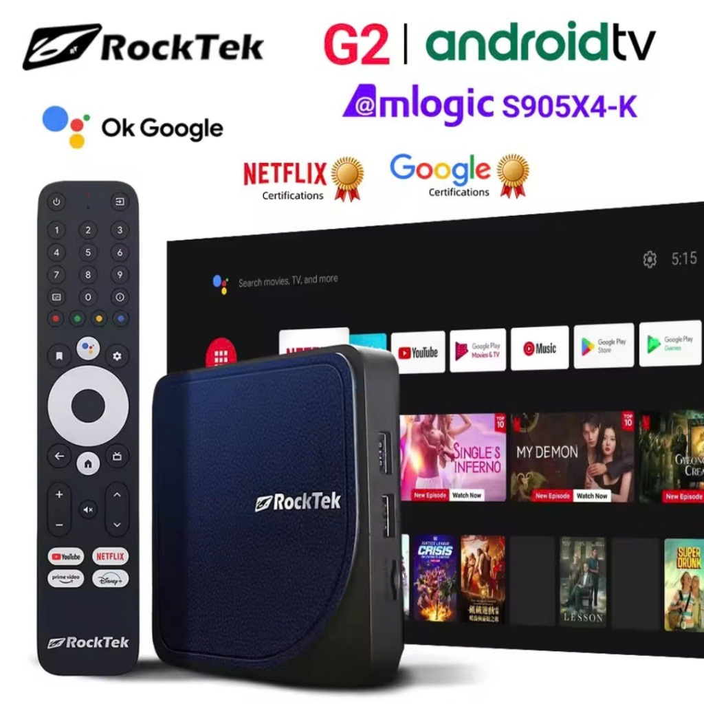 RockTek G2 4K Android TV 12 Stream Box | Shopee Việt Nam