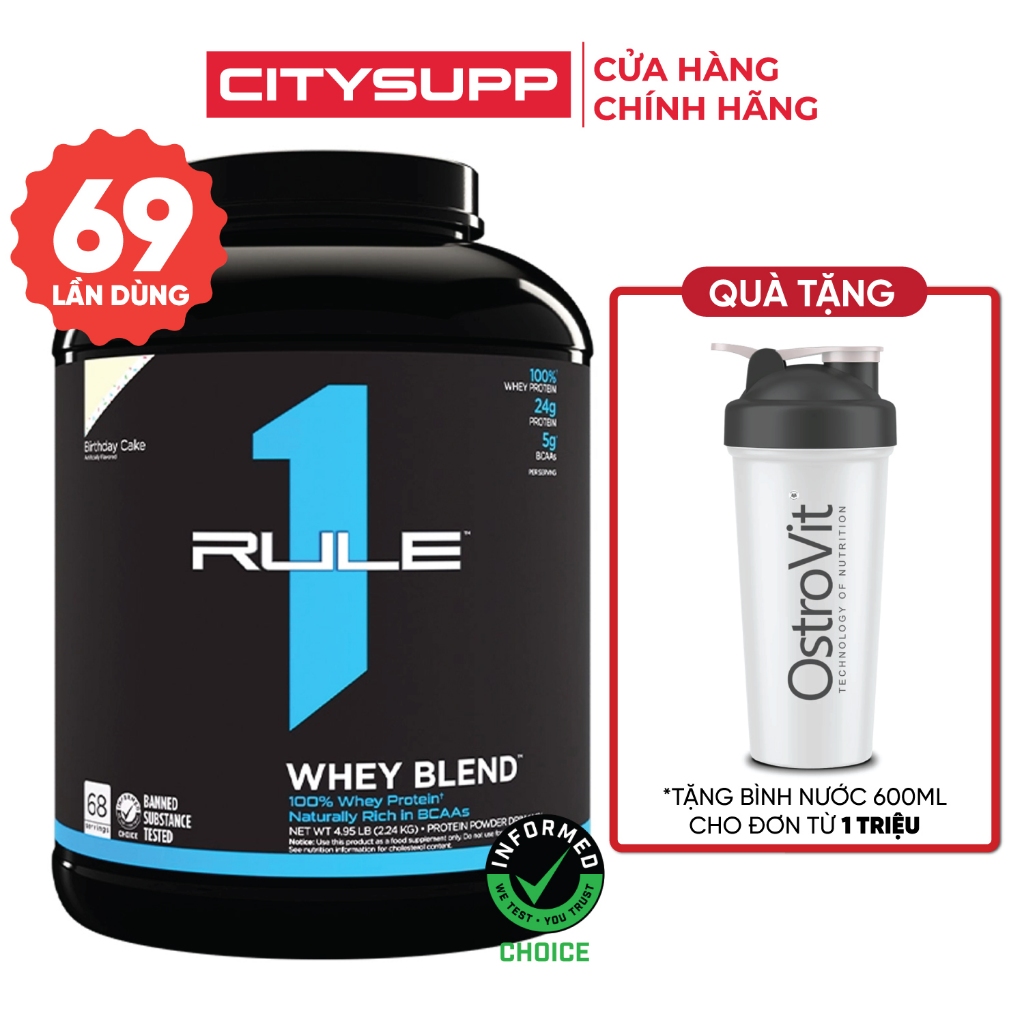 Sữa Bột Rule 1 R1 Whey Blend Protein (2.2KG) Sữa Bột Đạm Cao, Calo Thấp ...