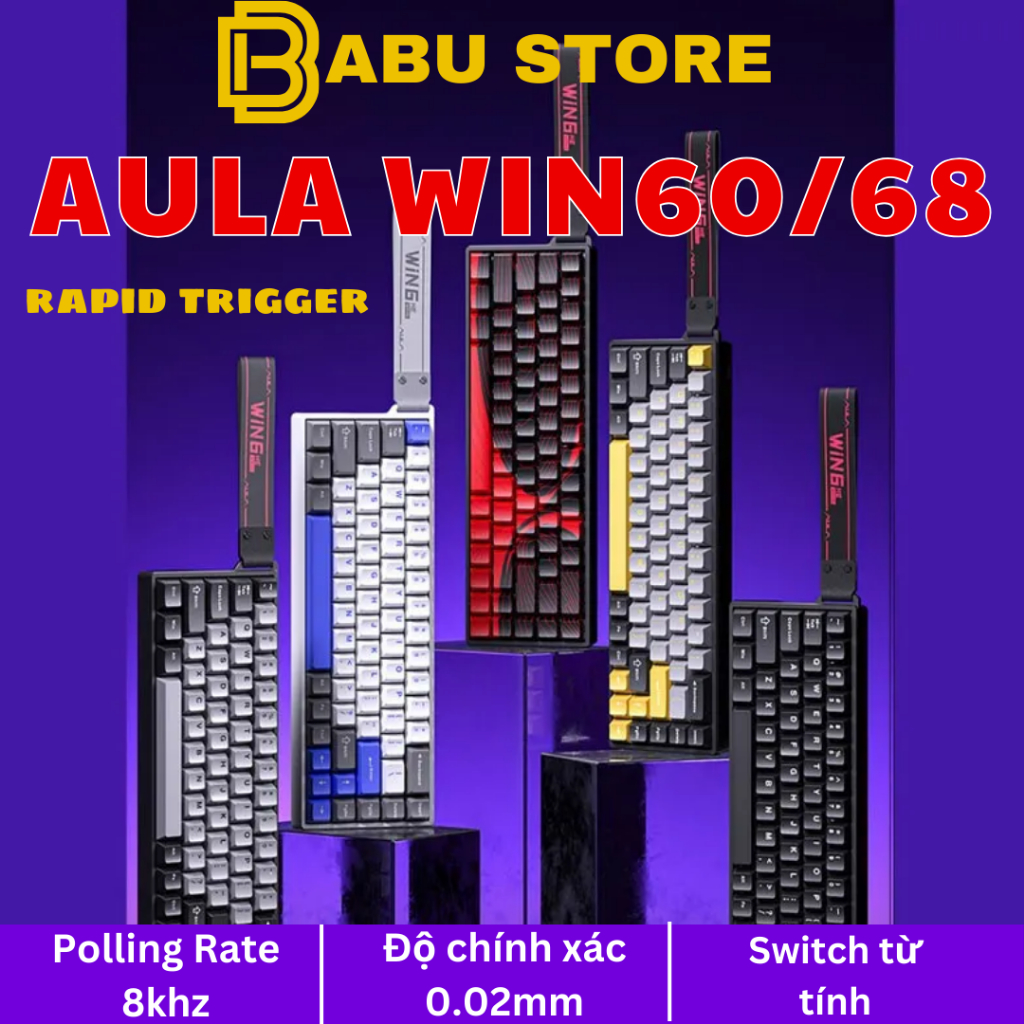 [SẴN GIAO] Bàn phím cơ gaming AULA WIN60 | WIN68 HE | Rapid Trigger ...